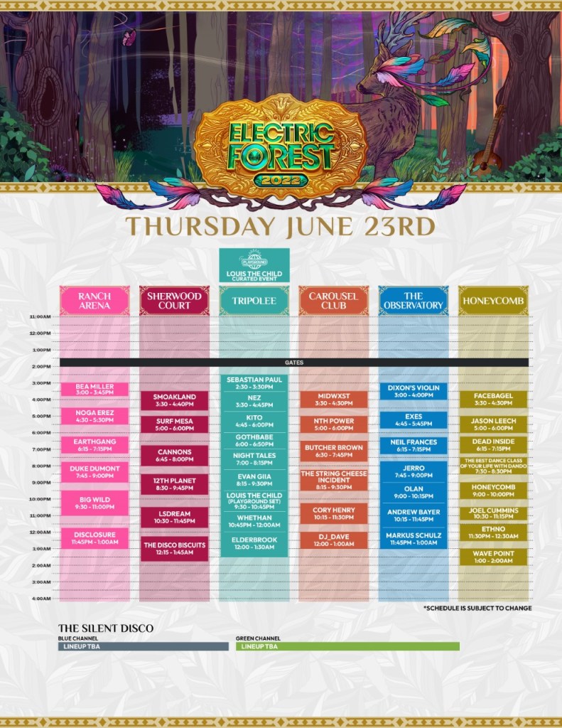 Electric Forest HQ releases 2022 set times + activities schedule ...